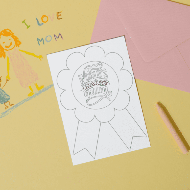 Free Printable Mother's Day Cards to Color In: Rosette Style Designs