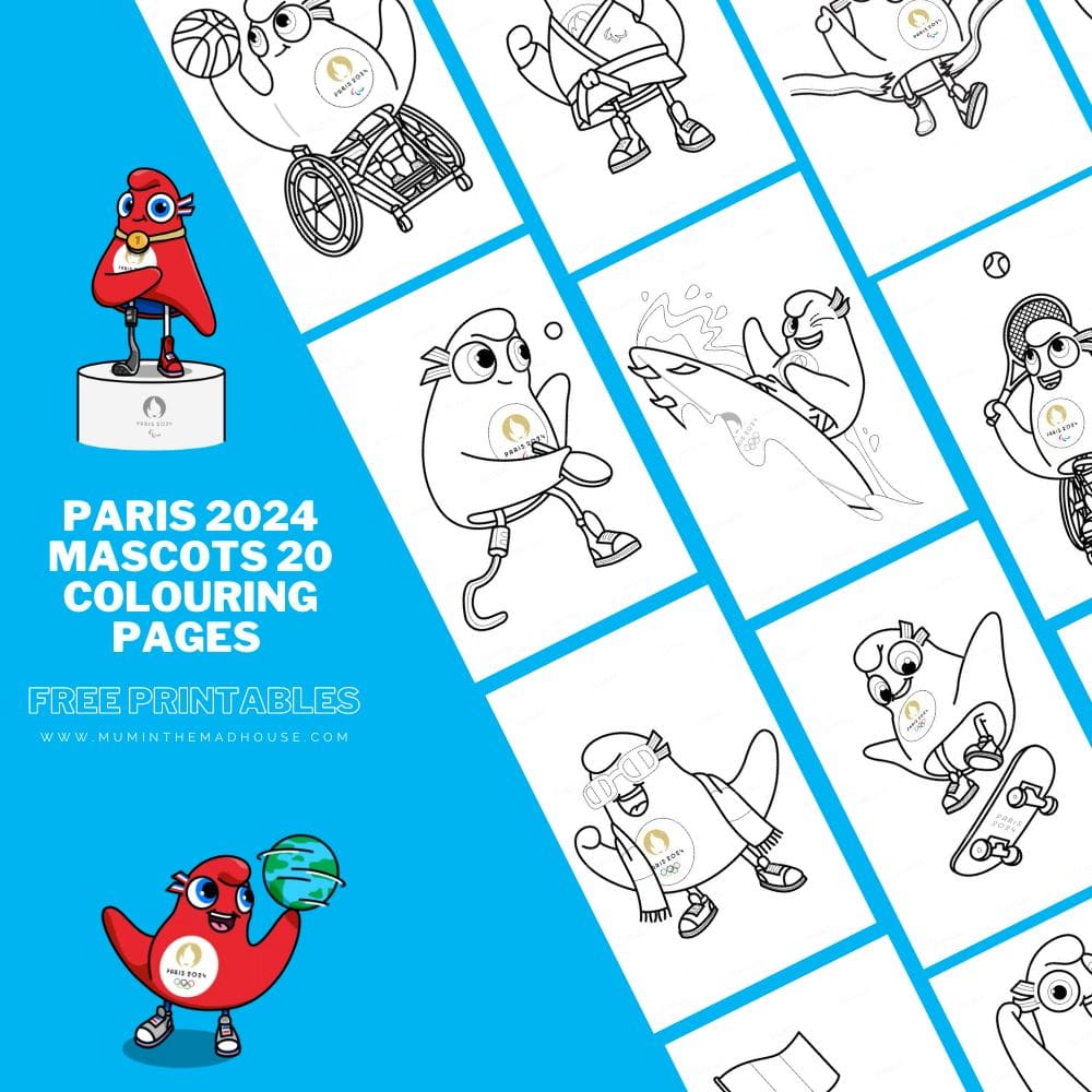 Paris 2024 Mascots Colouring Pages | Mum In The Madhouse
