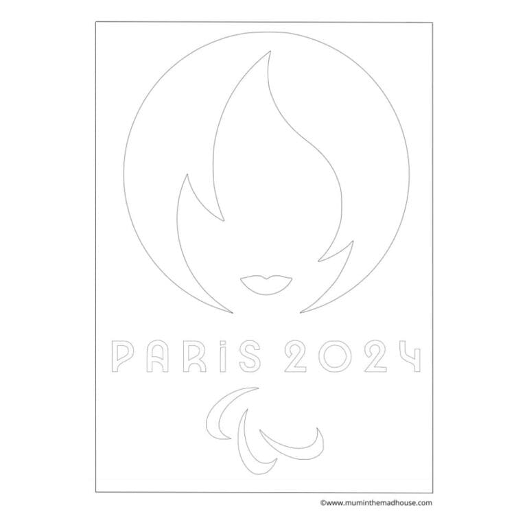 Paris 2024 Paralympic Colouring Page | Mum In The Madhouse