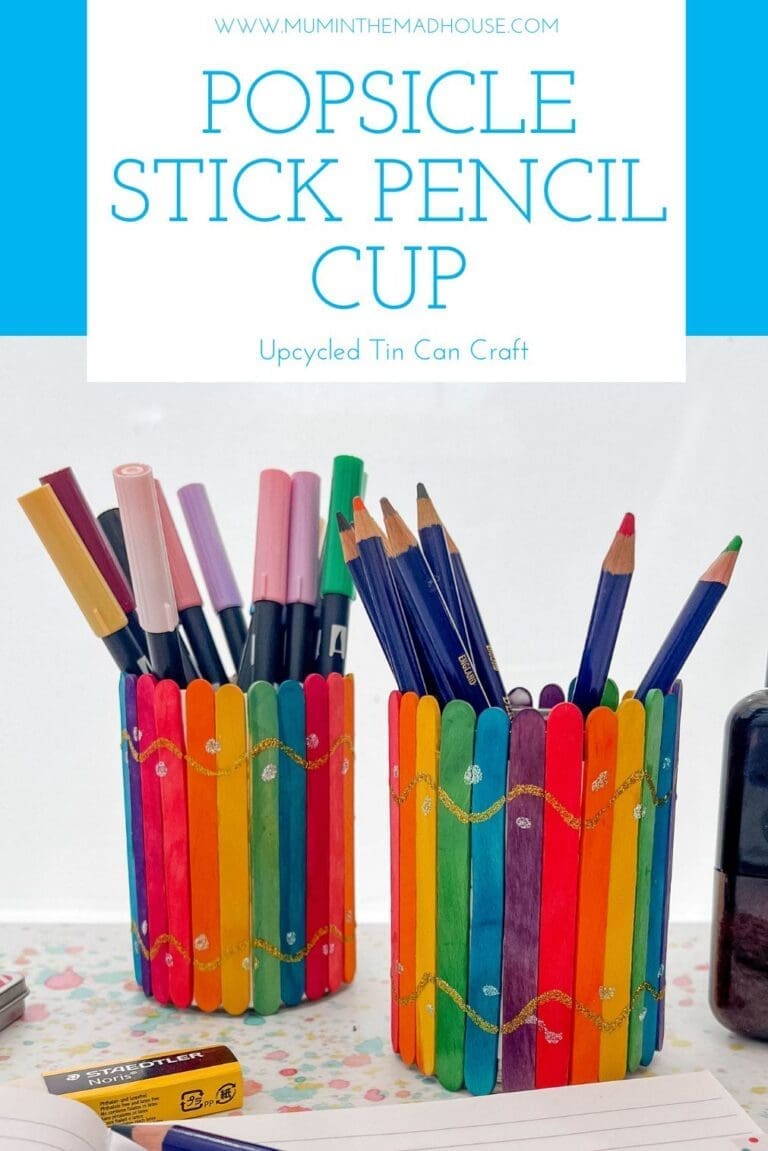 How to Make a Popsicle Stick Pencil Cup | Mum In The Madhouse