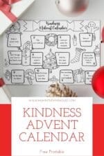 Free Printable Kindness Advent Calendar to Colour | Mum In The Madhouse