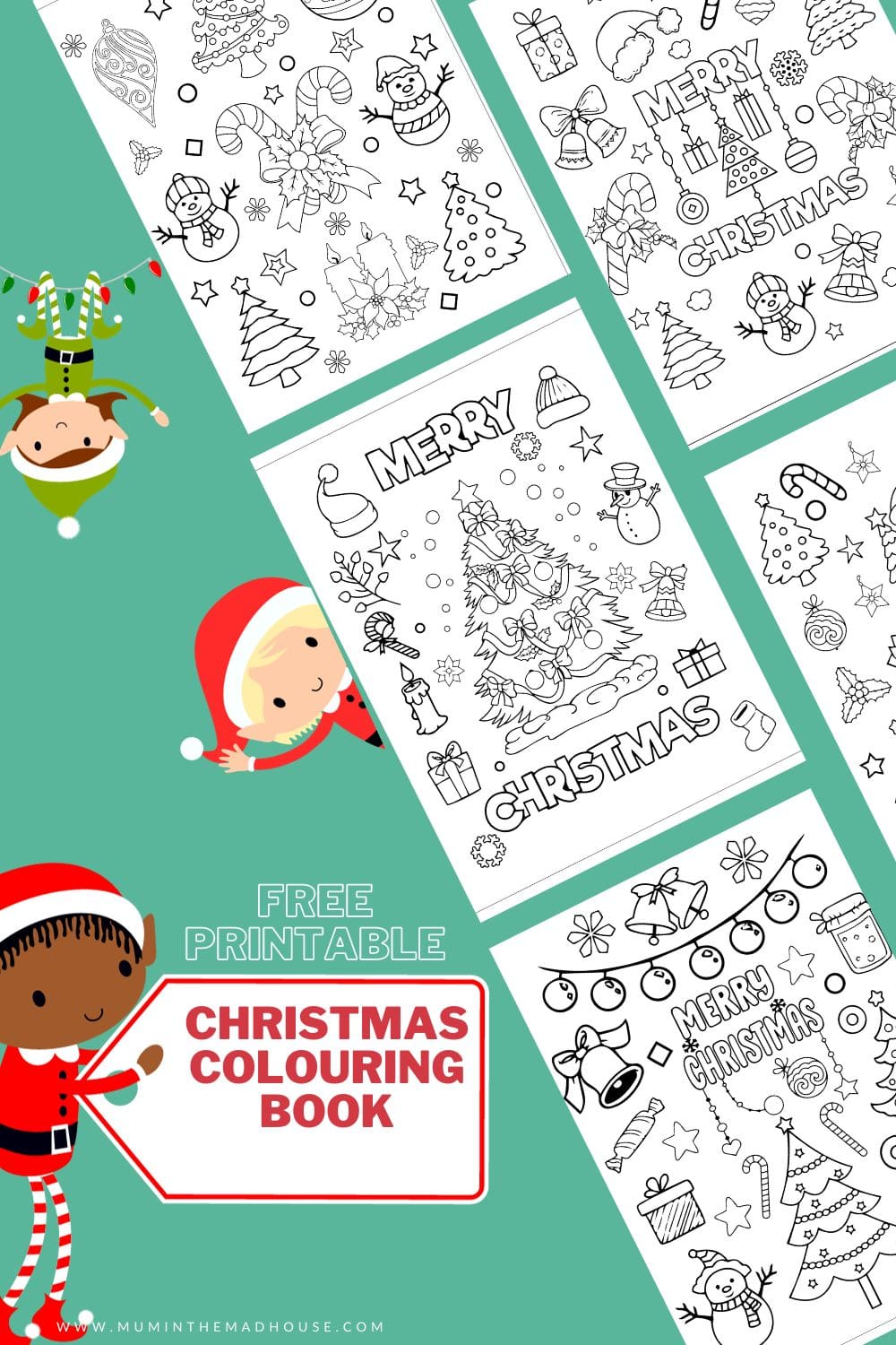 Free Printable Christmas Coloring Book for Kids | Mum In The Madhouse