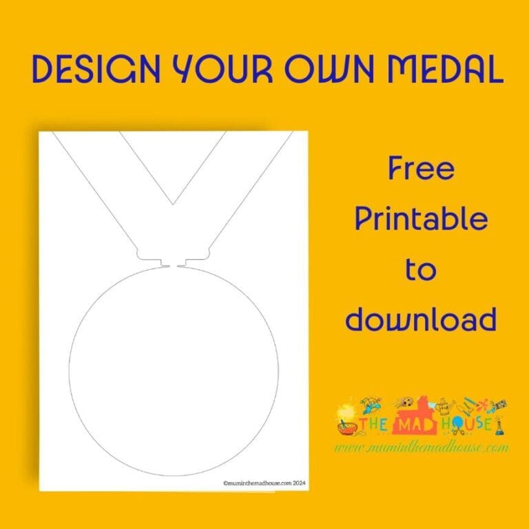 Paris 2024 Paralympic and Olympic Medals to Color or Design Your Own