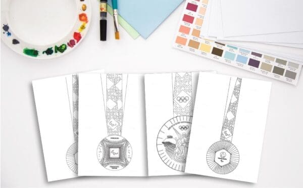 Paris 2024 Paralympic and Olympic Medals to Color or Design Your Own