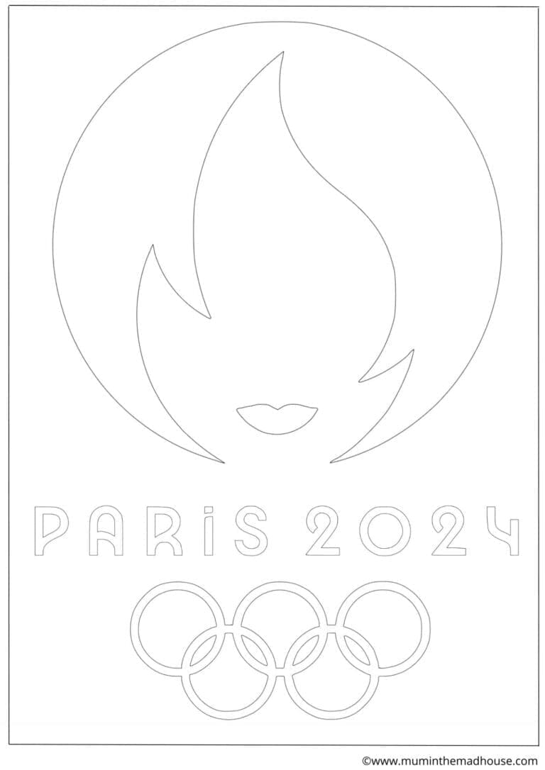 Paris 2024 Olympic Colouring Page