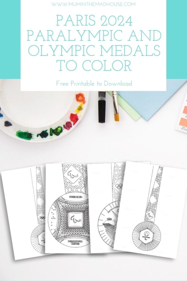 Paris 2024 Paralympic and Olympic Medals to Color or Design Your Own