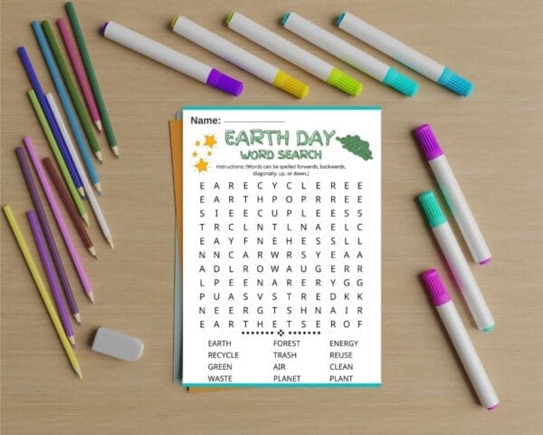 Free Printable Earth Day Word Seach | Mum In The Madhouse