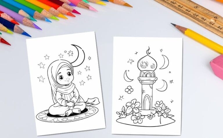Free Printable Kids Eid Coloring PagesFree Printable Kids Eid Coloring ...