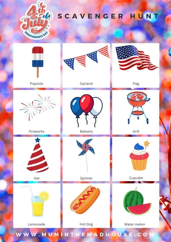 Independence Day - 4th July Scavenger HuntIndependence Day - 4th July ...