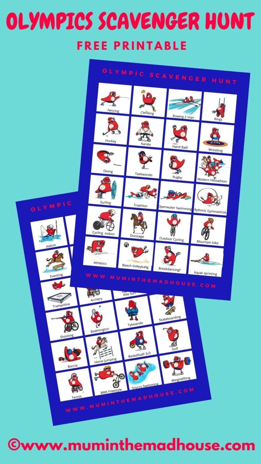 Summer Olympic Scavenger Hunt Printable | Mum In The Madhouse