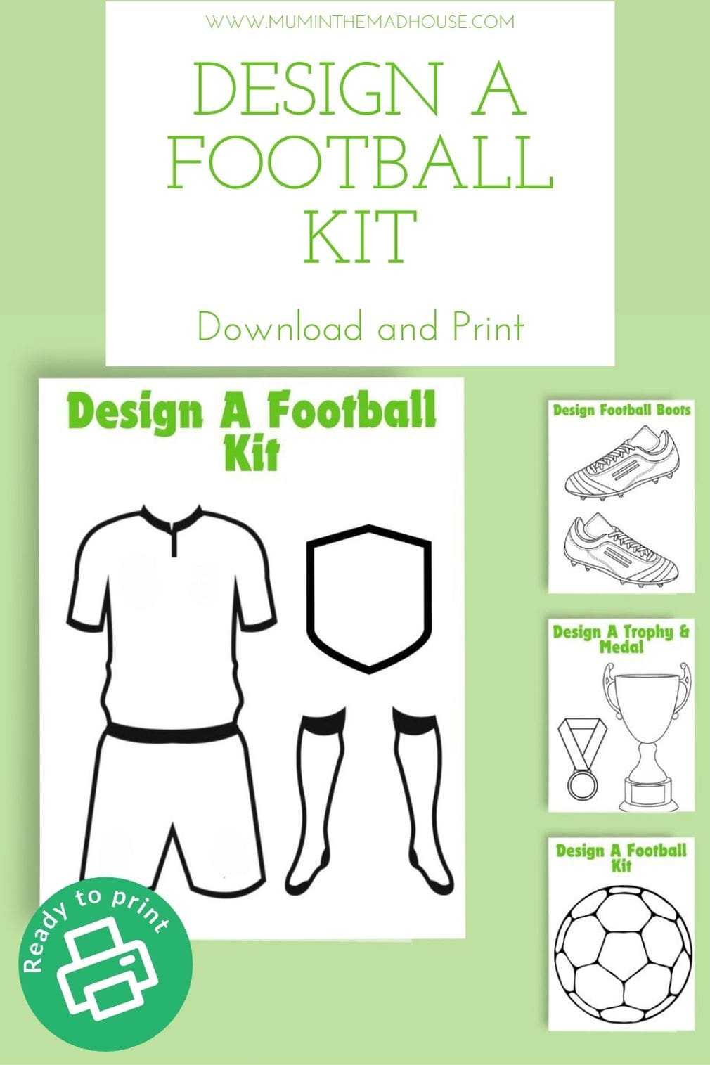 Free Printable Design A Football KitFree Printable Design A Football Kit