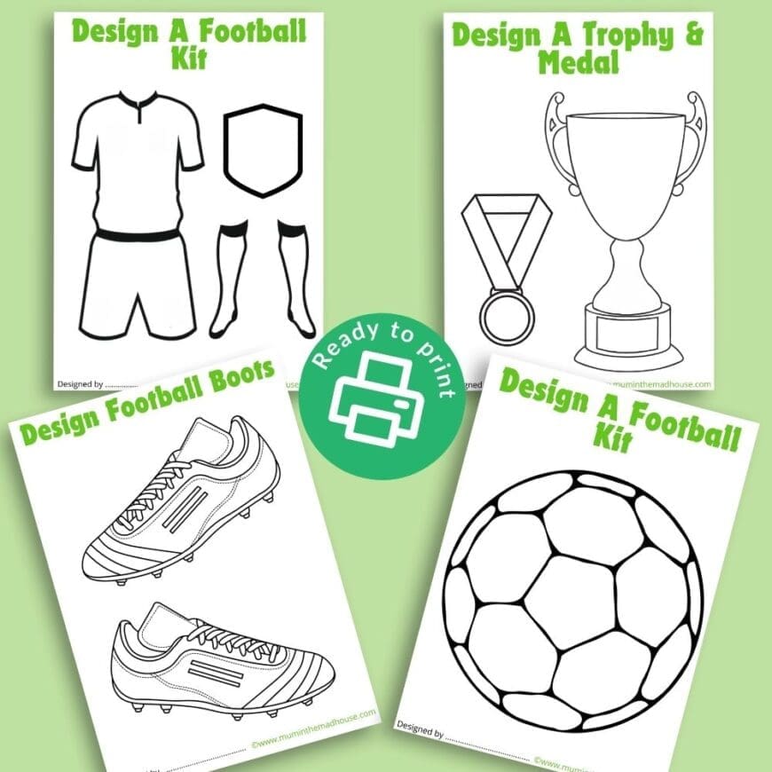 Free Printable Design A Football KitFree Printable Design A Football Kit