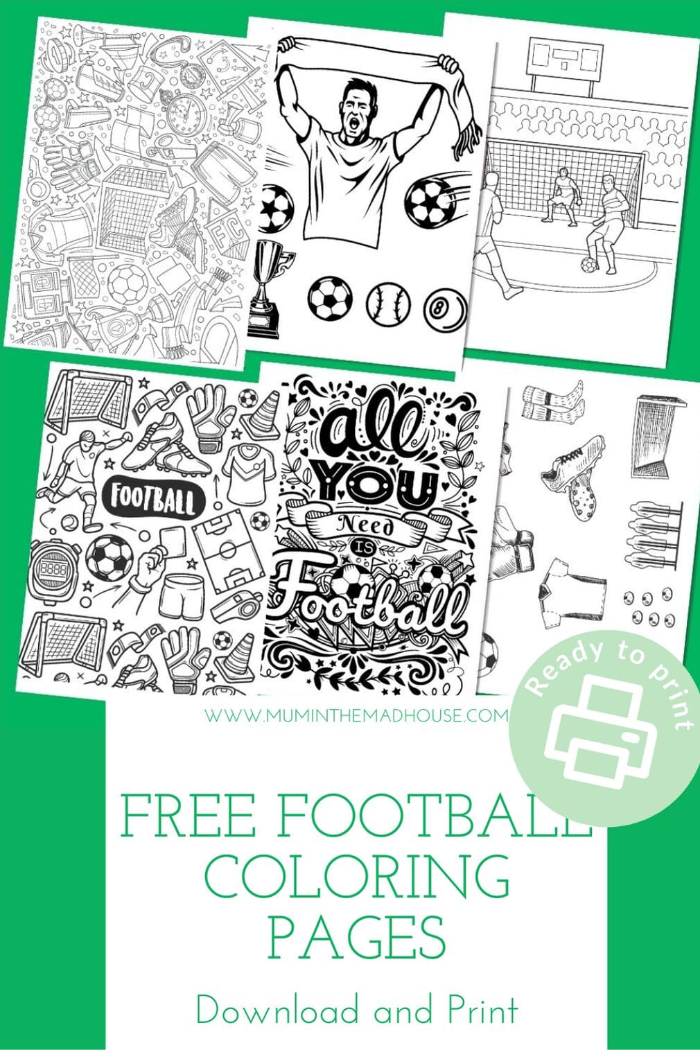 Free Printable Soccer Football Coloring PagesFree Printable Soccer ...