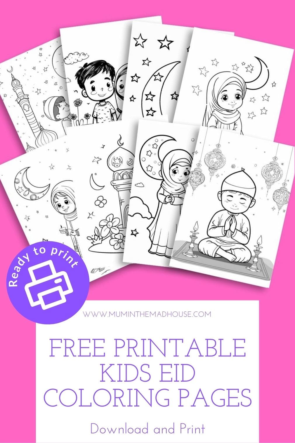 Free Printable Kids Eid Coloring PagesFree Printable Kids Eid Coloring ...