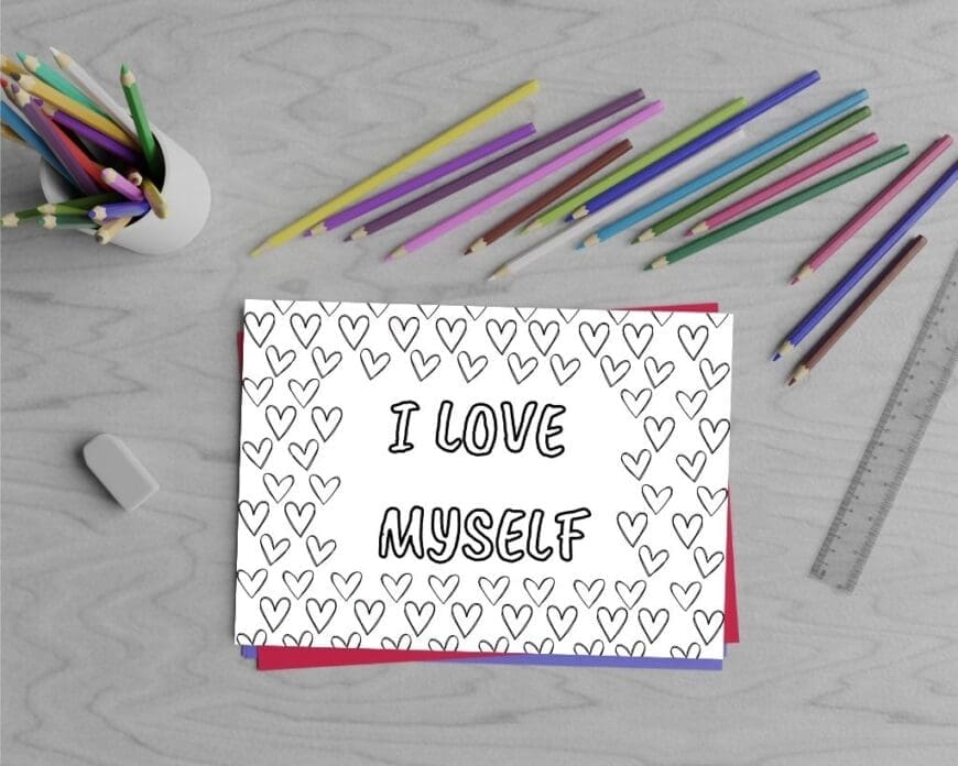 Simple Positive Affirmation Coloring Pages for Kids | Mum In The Madhouse