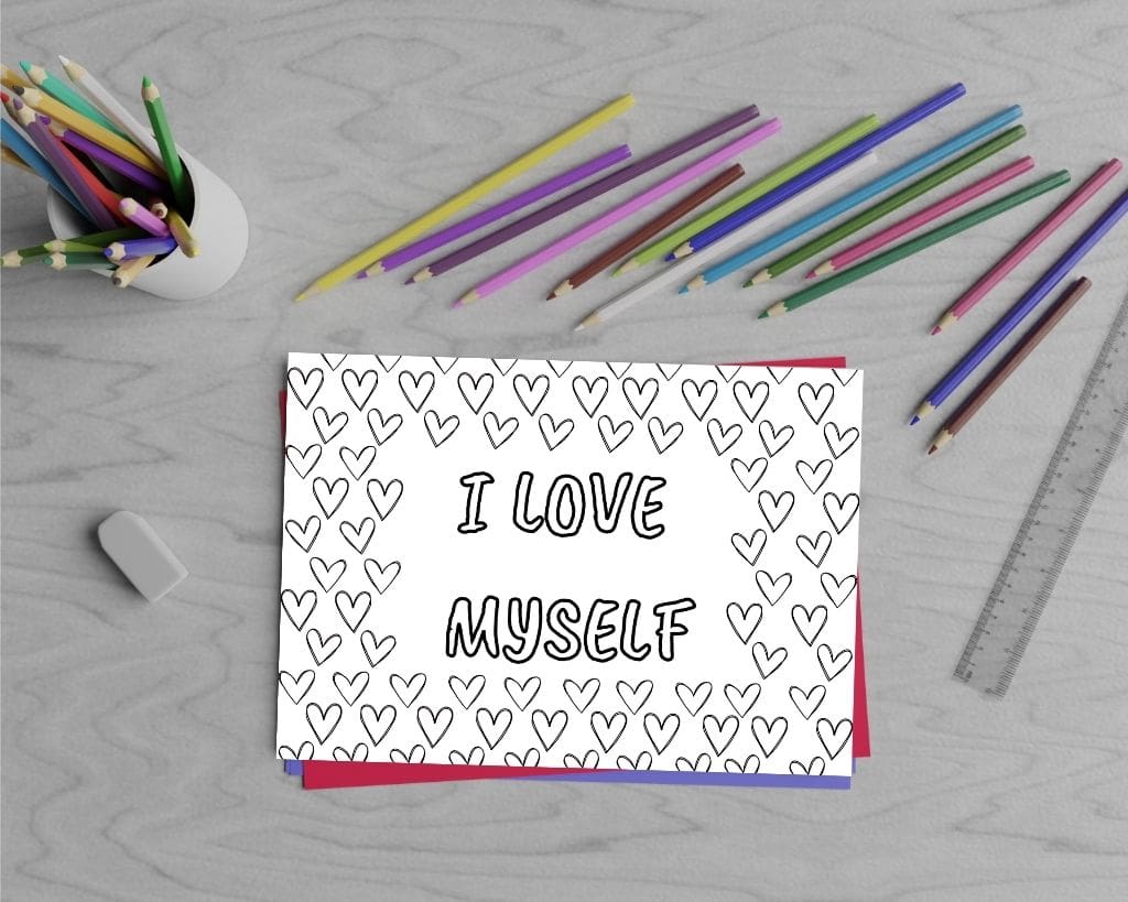 Simple Positive Affirmation Coloring Pages for Kids | Mum In The Madhouse