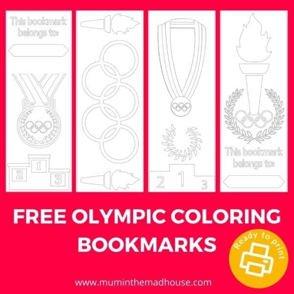 Olympic Bookmarks to Color Download | Mum In The Madhouse