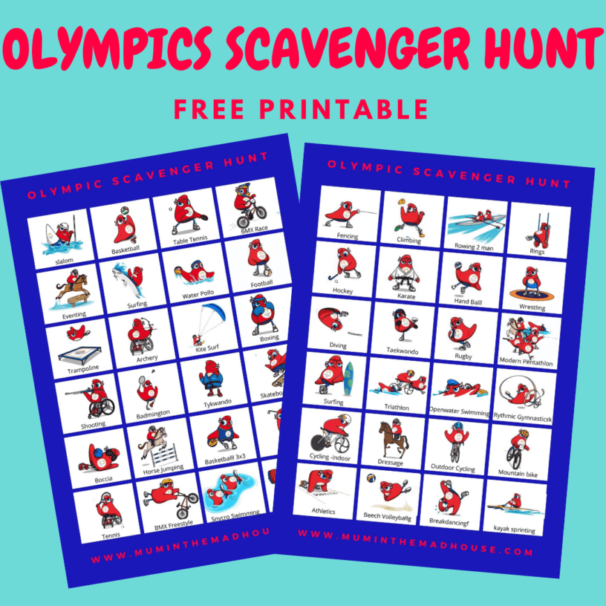 Summer Olympic Scavenger Hunt Printable | Mum In The Madhouse