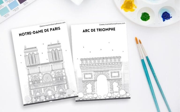 Free Paris Coloring PagesFree Paris Coloring Pages