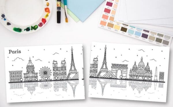 Free Paris Coloring PagesFree Paris Coloring Pages