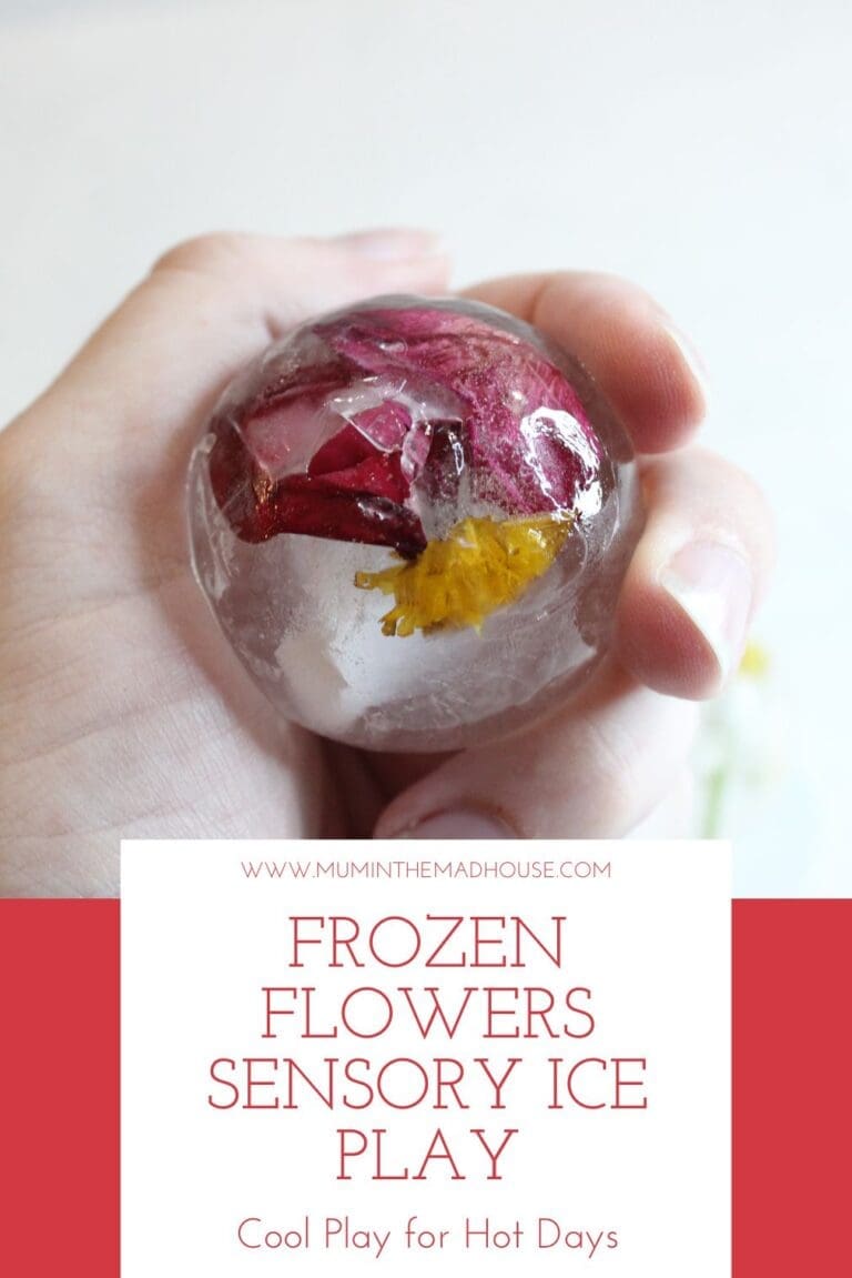 Frozen Flowers Sensory Ice Play - Cool Play for hot days