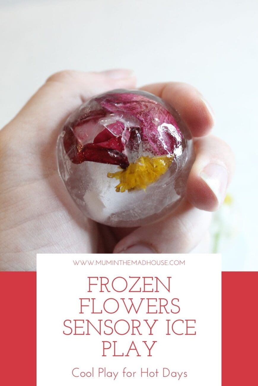 Frozen Flowers Sensory Ice Play - Cool Play for hot days