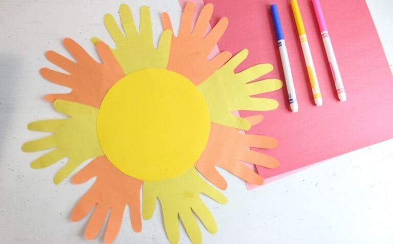 Handprint Sun Craft - A simple Kids Craft | Mum In The Madhouse