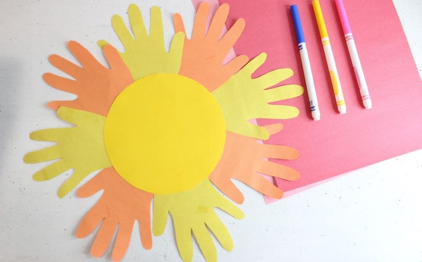 Handprint Sun Craft - A simple Kids Craft | Mum In The Madhouse