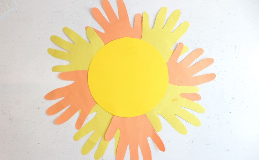 Handprint Sun Craft - A simple Kids Craft | Mum In The Madhouse