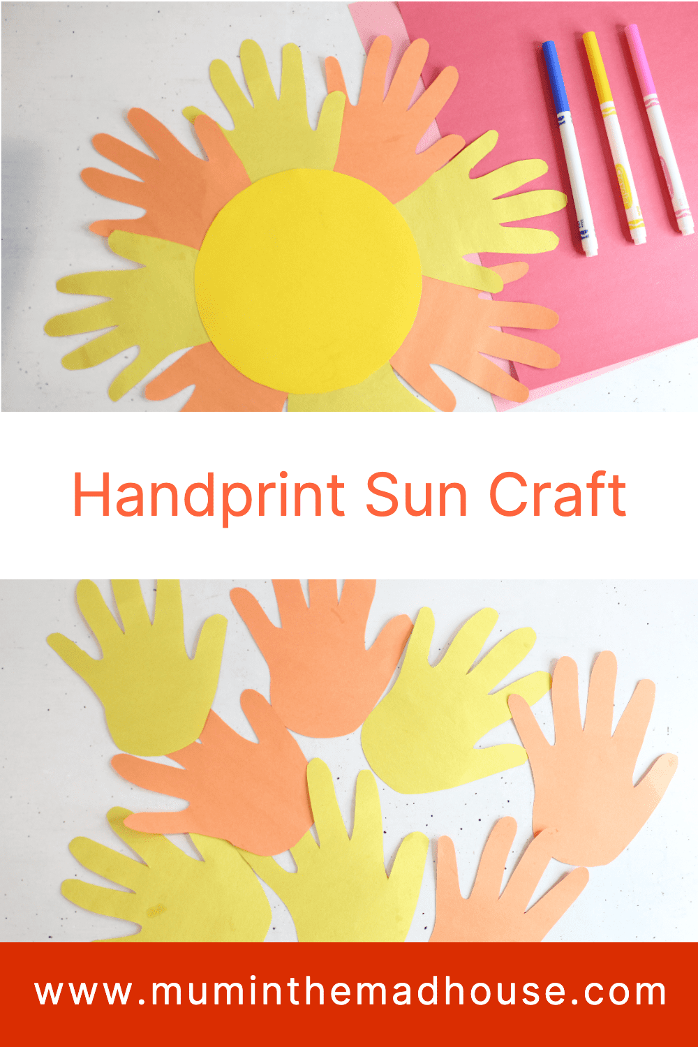 Handprint Sun Craft - A simple Kids Craft | Mum In The Madhouse
