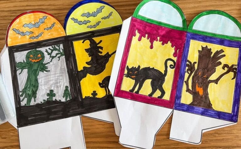 DIY Easy Paper Halloween Lanterns | 7 Free Printable Designs for Kids