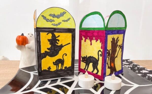 DIY Easy Paper Halloween Lanterns | 7 Free Printable Designs for Kids