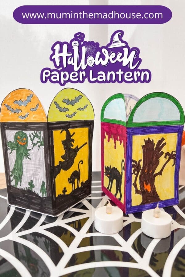 DIY Easy Paper Halloween Lanterns | 7 Free Printable Designs for Kids