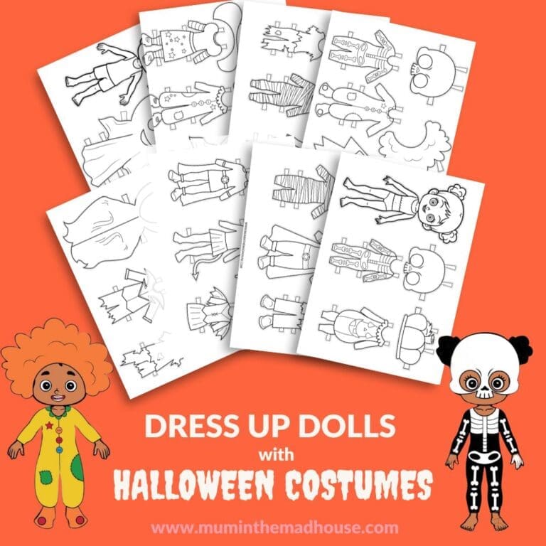 Free Printable Halloween Paper Dolls - Creative DIY Kids Craft