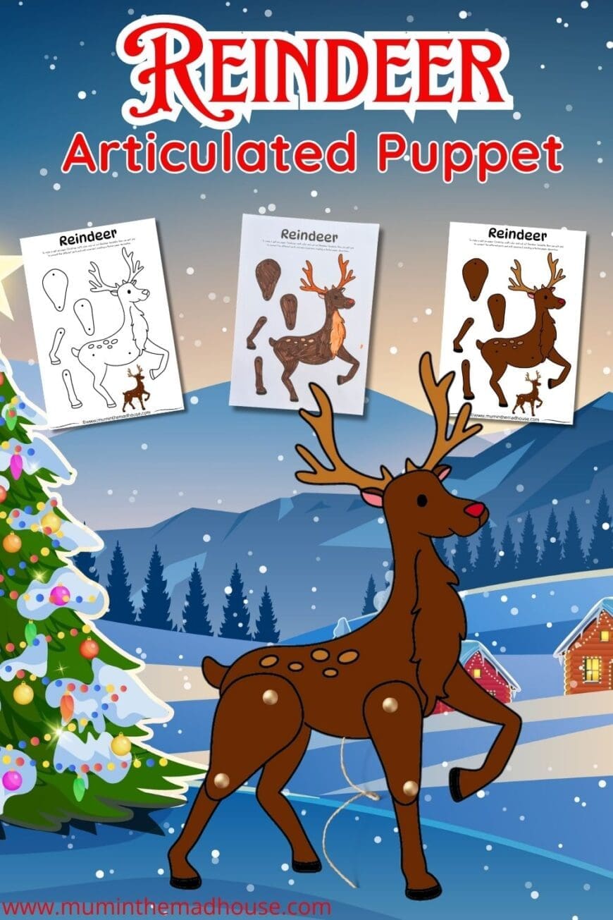 Free Printable Christmas Paper Puppet Templates | Santa, Reindeer ...