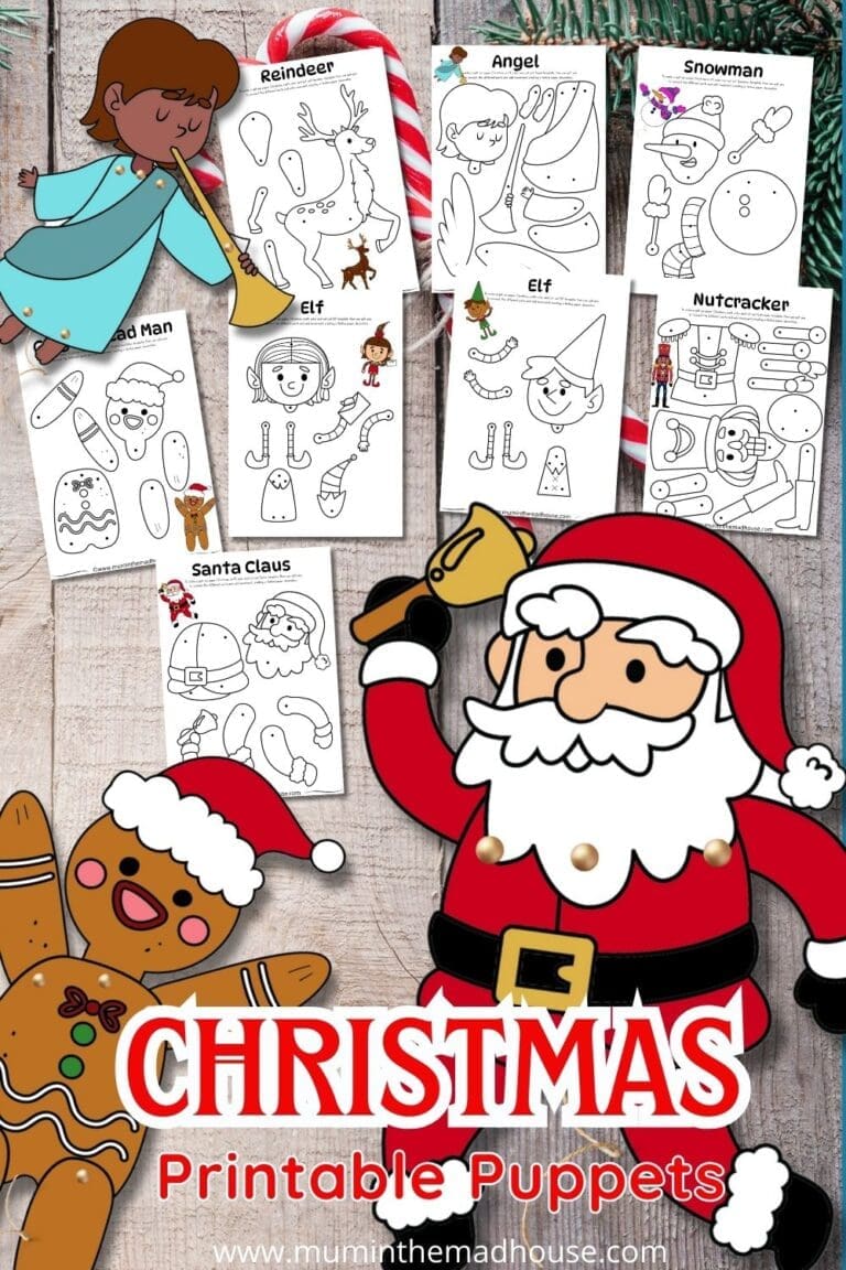 Create Your Own Christmas Articulated Puppets: A Fun Coloring and Craft ...