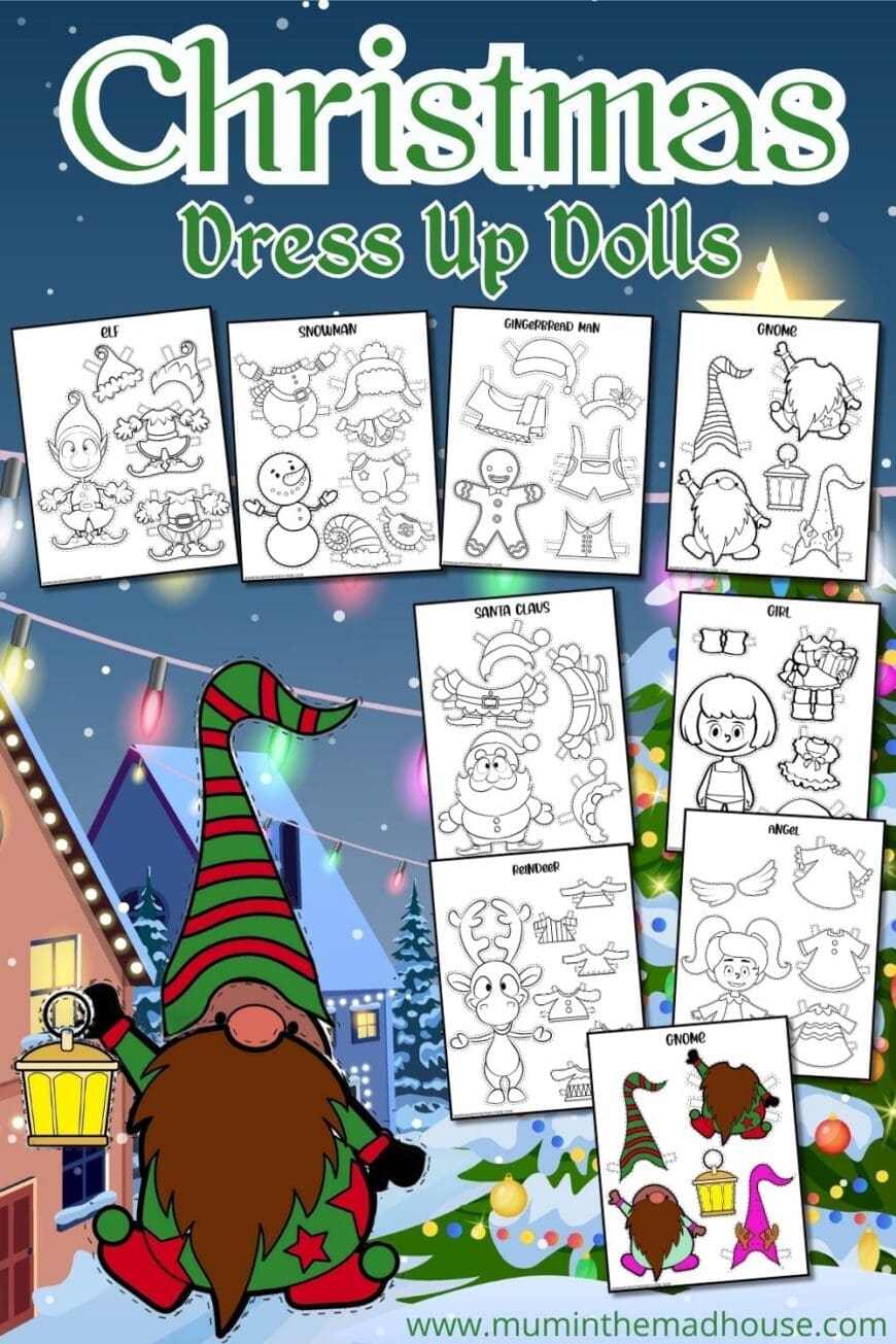 Free Printable Christmas Character Dress-Up Dolls | Mum In The Madhouse