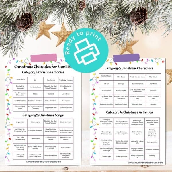 Christmas Charades for Families, including Teen-Specific Clues! | Mum ...
