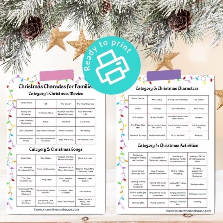 Christmas Charades for Families, including Teen-Specific Clues! | Mum ...