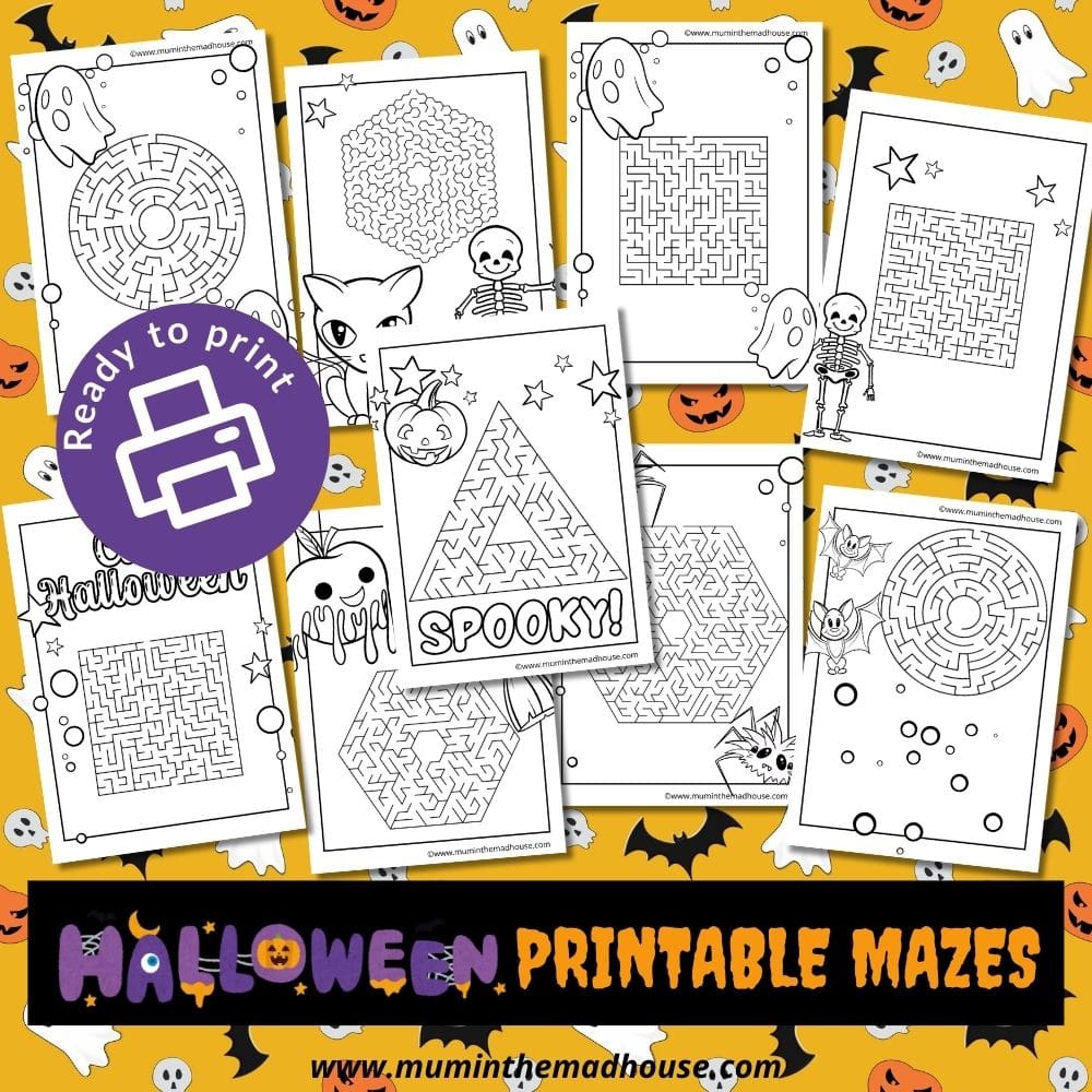 9 Free Halloween Maze Printables for Kids | Fun & Spooky Puzzles