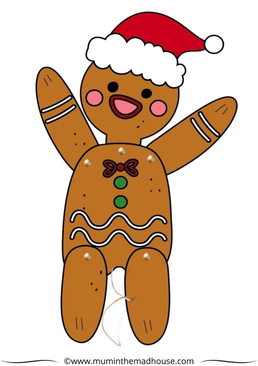 Free Printable Gingerbread Man Puppet - Fun Christmas Craft