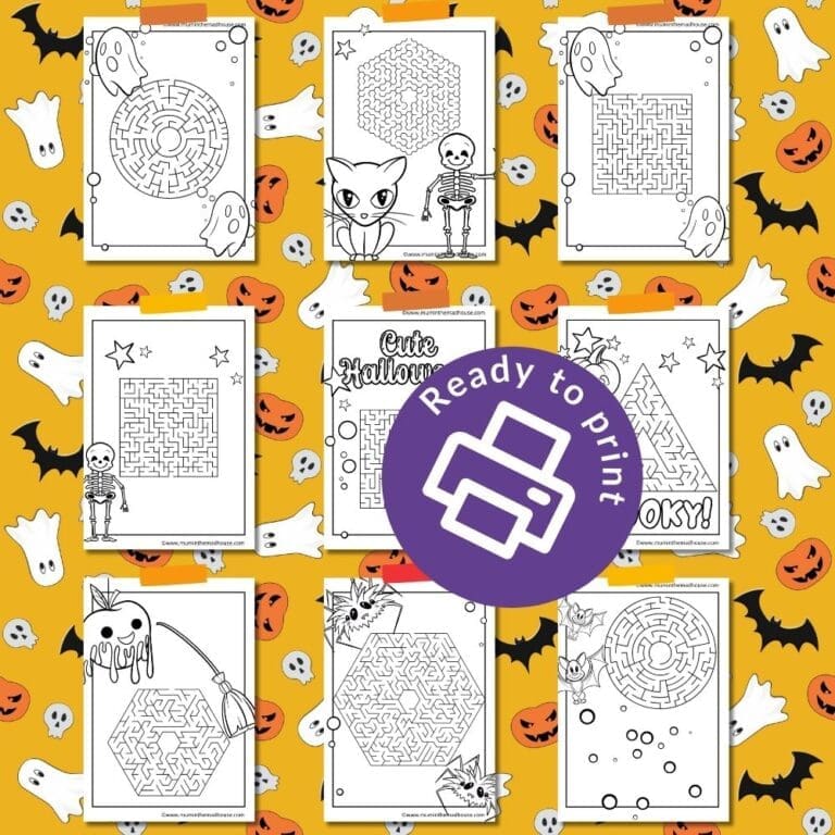 9 Free Halloween Maze Printables for Kids | Fun & Spooky Puzzles