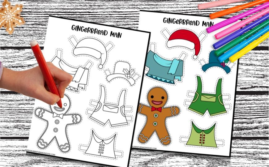 Free Printable Christmas Character Dress-Up Dolls | Mum In The Madhouse