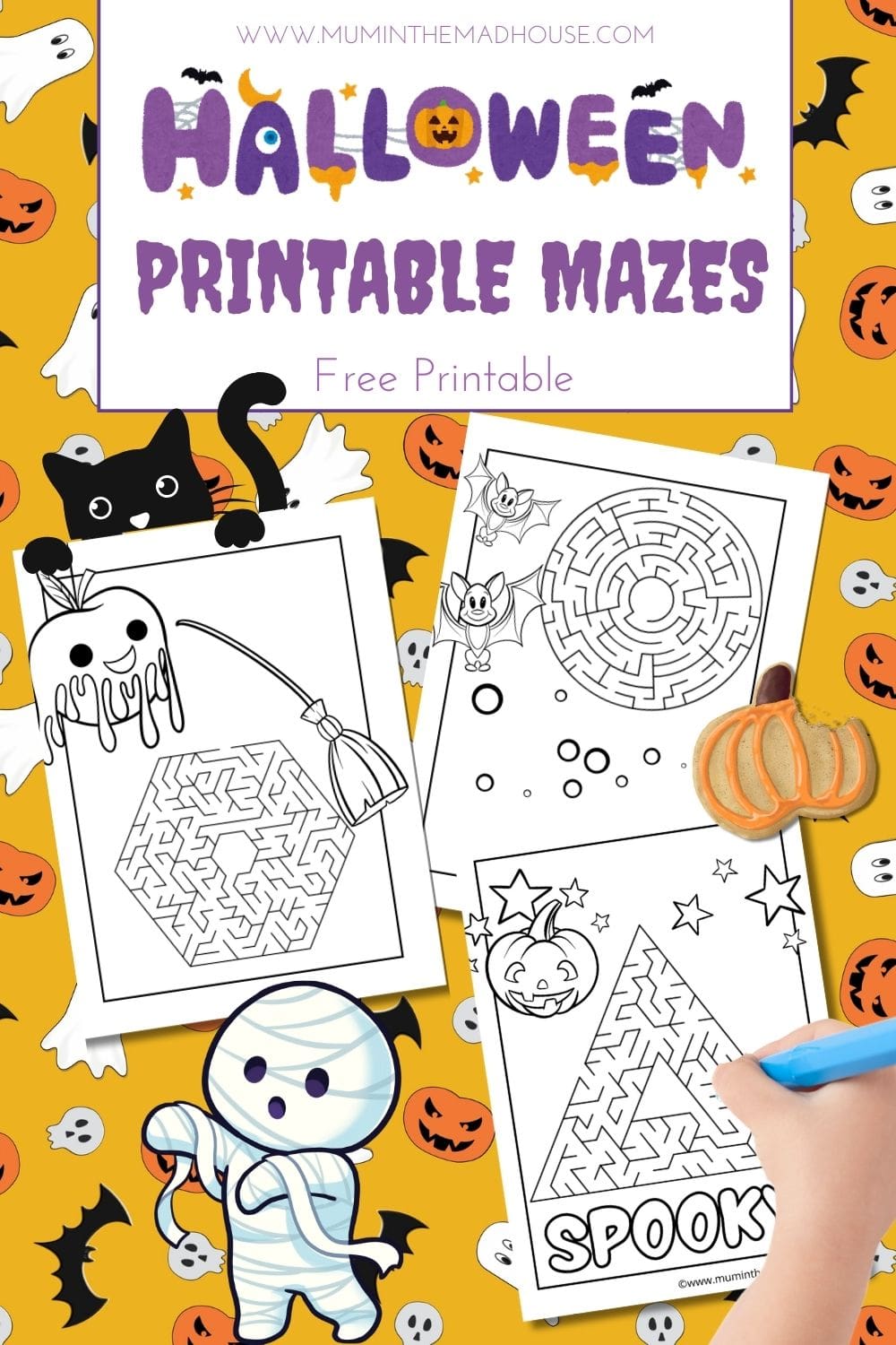 9 Free Halloween Maze Printables for Kids | Fun & Spooky Puzzles