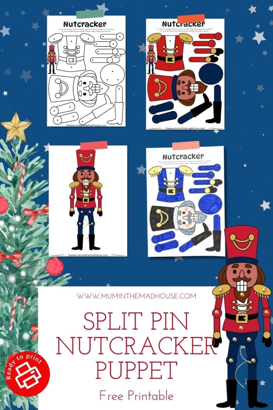 Free Printable Nutcracker Puppet - Classic Christmas Craft