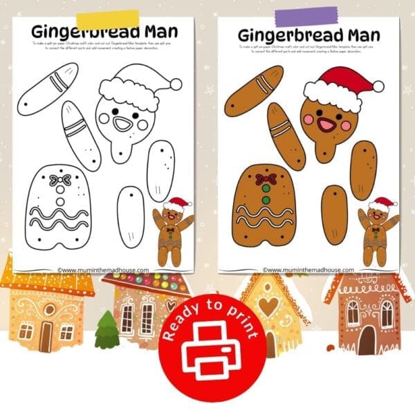 Free Printable Gingerbread Man Puppet - Fun Christmas Craft