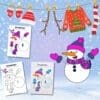 Free Printable Articulated Snowman Puppet: One to Color In and One Pre ...