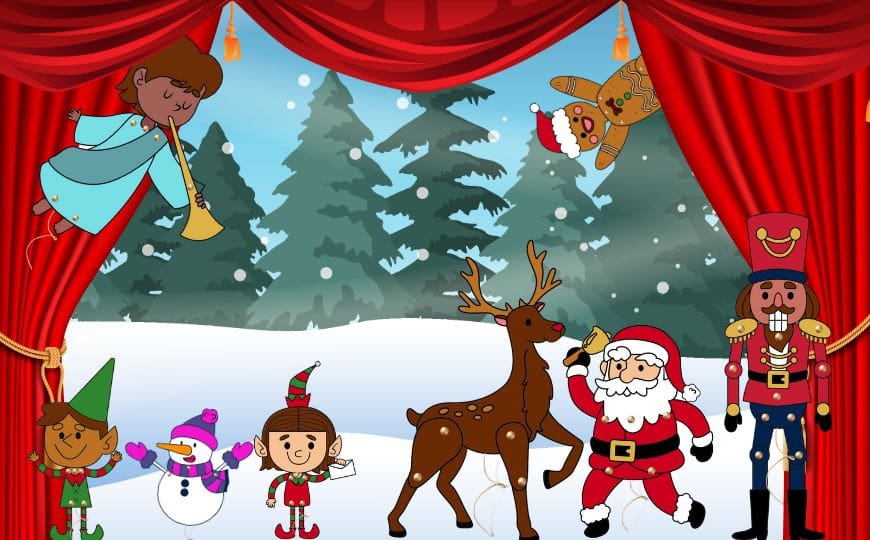 Create Your Own Christmas Articulated Puppets: A Fun Coloring and Craft ...