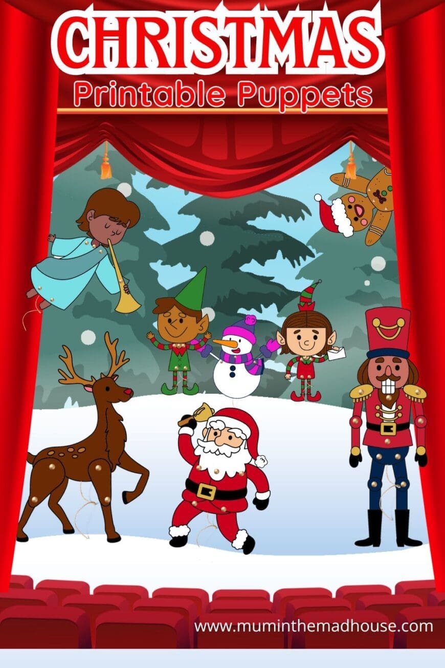 Create Your Own Christmas Articulated Puppets: A Fun Coloring and Craft ...