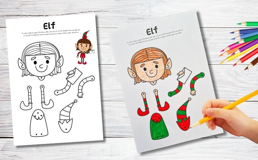 Free Printable Elf Puppets - Fun Christmas Craft for Kids